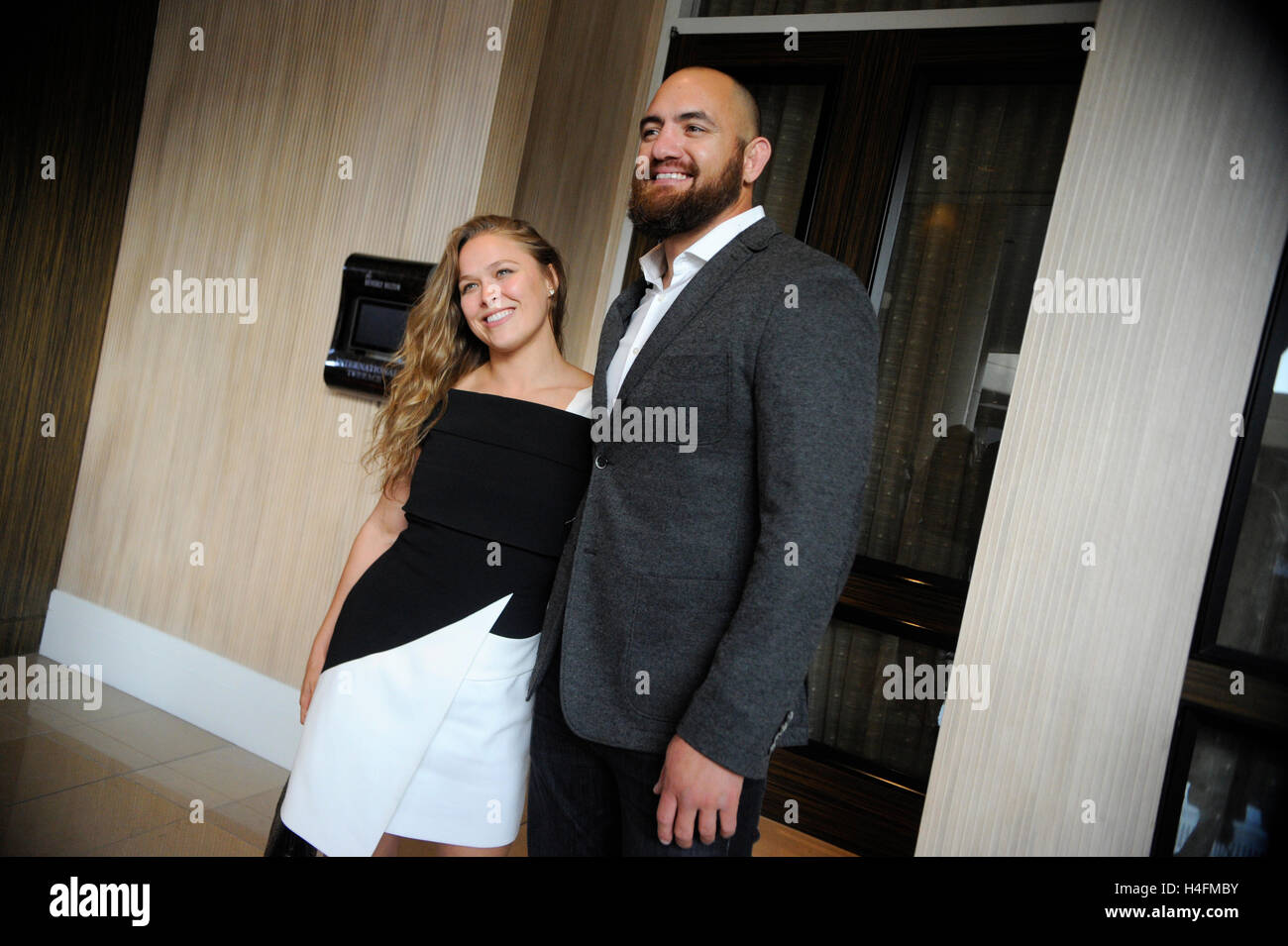 Ronda Rousey and Travis Browne arrives at the 20th Anniversary Erasing ...