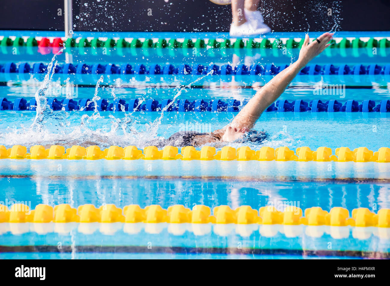 Elizabeth Marks, of the USA, competes in the Women's 50 LC Meter ...