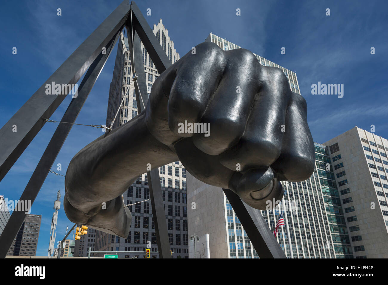 Monument to joe louis fist hi-res stock photography and images - Alamy
