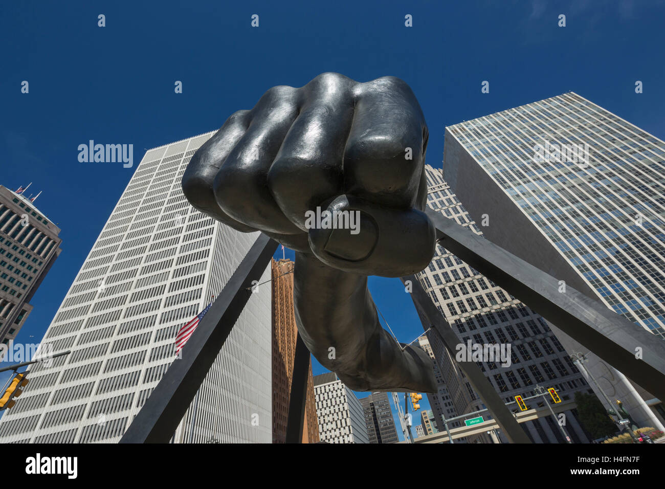 Fist sculpture power strength hi-res stock photography and images - Alamy