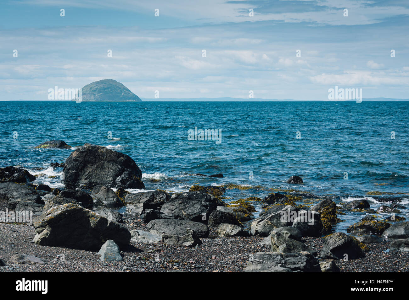 Ailsa Craig, an Island off the western coast of South Ayrshire ...