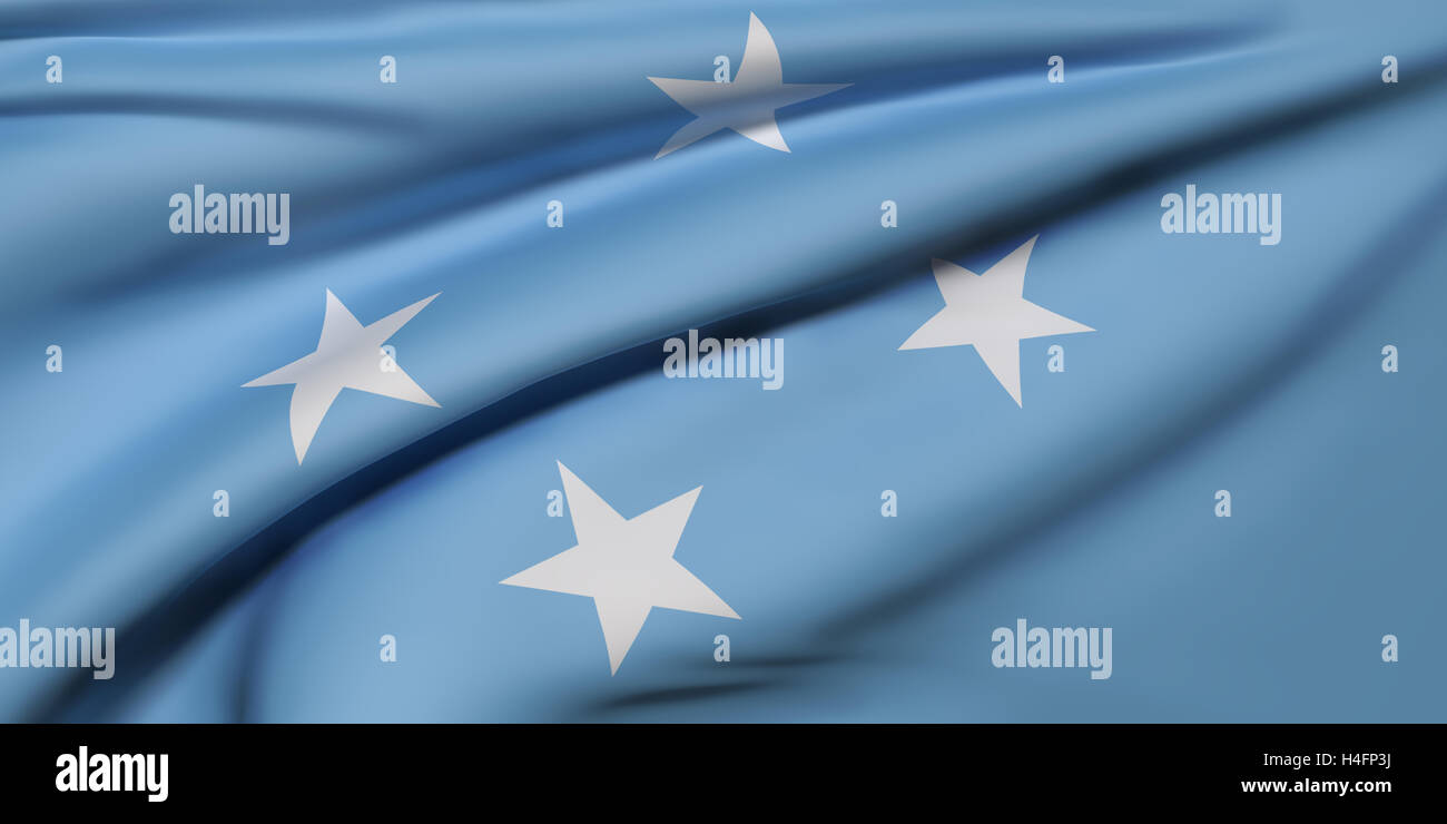3d rendering of Federated States of Micronesia flag waving Stock Photo ...