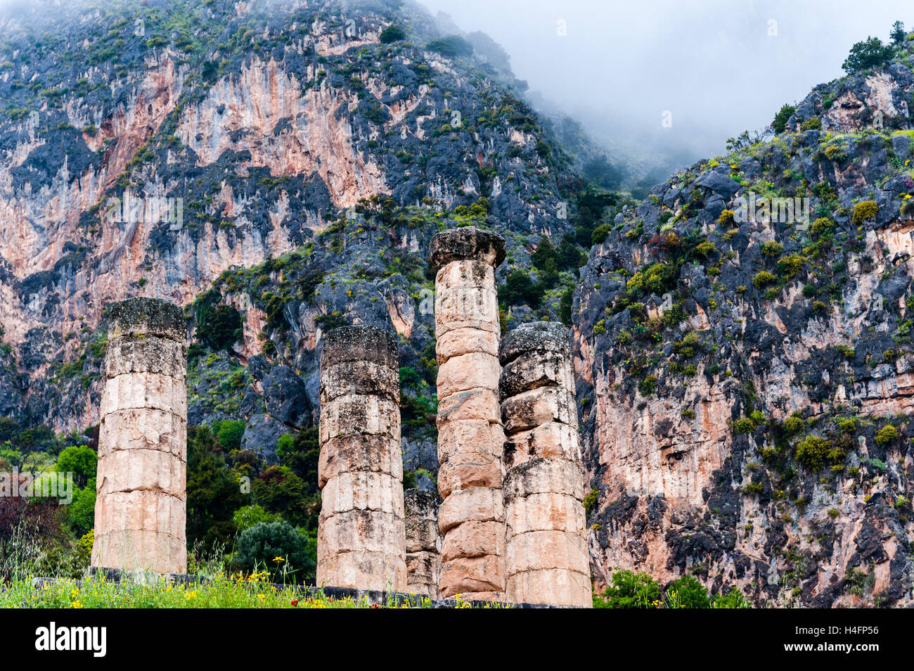 Delphi, Greece. In Greek mythology the site of the Delphic oracle ...
