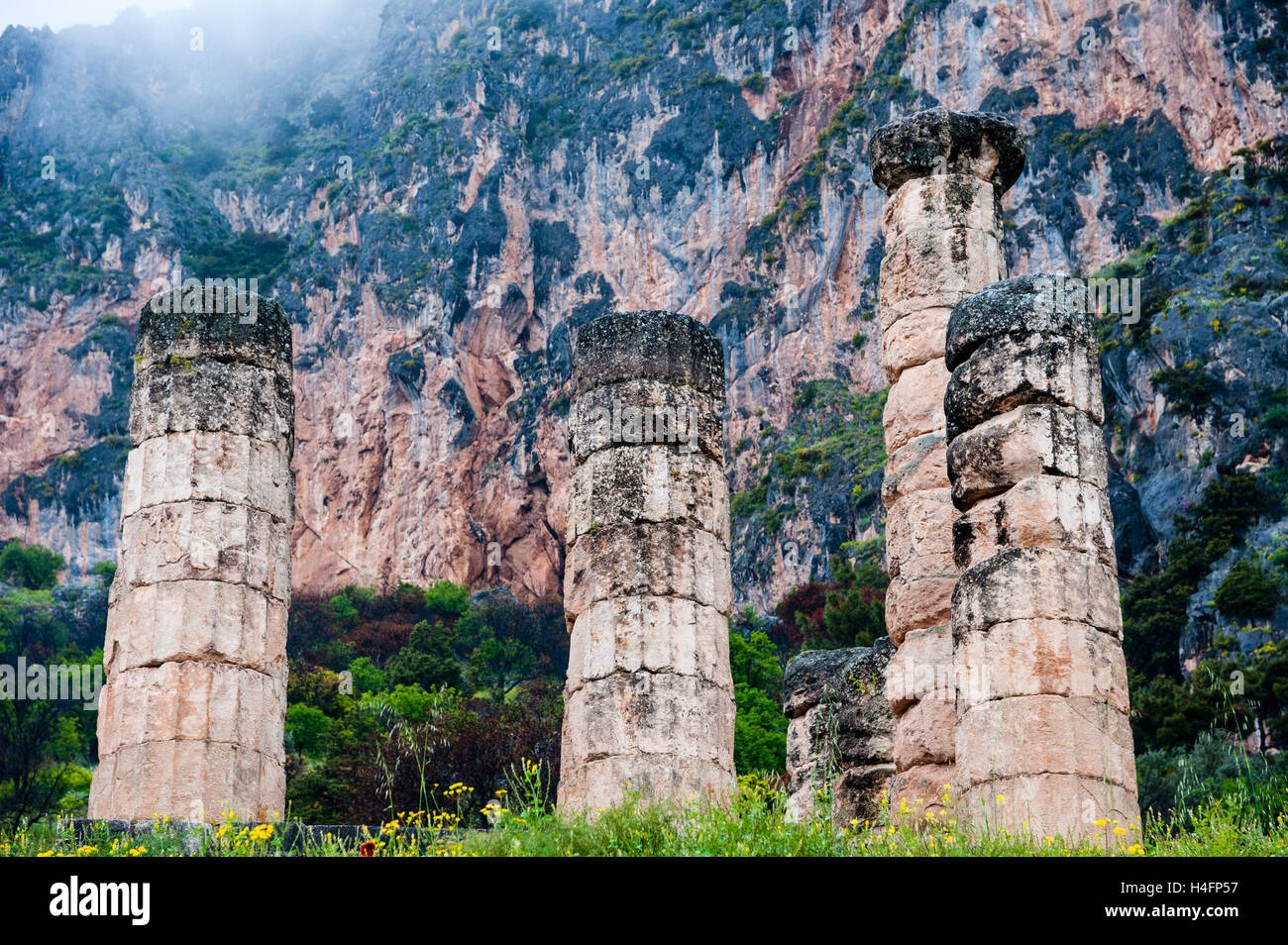 Delphi, Greece. In Greek mythology the site of the Delphic oracle ...