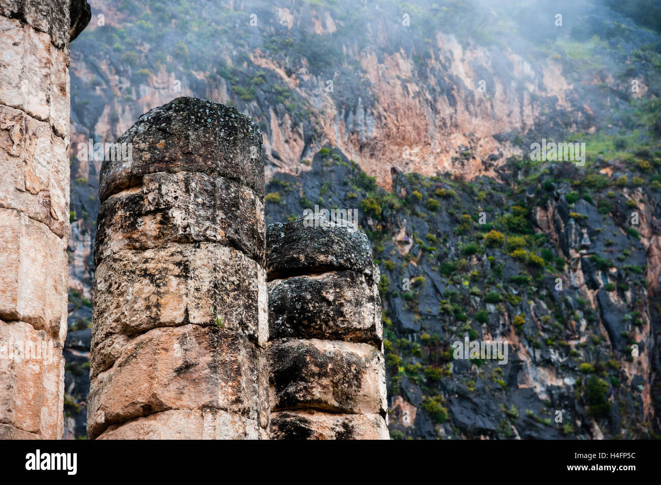 Delphi, Greece. In Greek mythology the site of the Delphic oracle ...