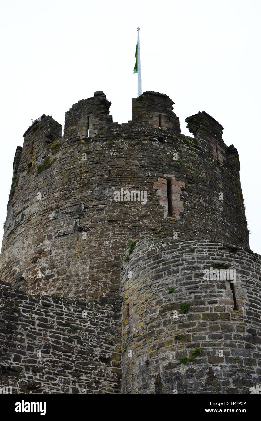 Castle turret and welsh flag hi-res stock photography and images - Alamy