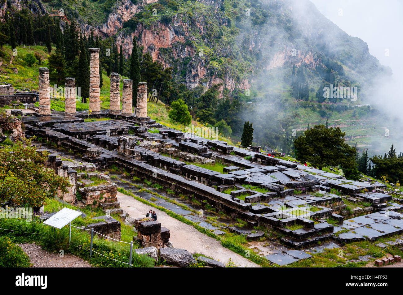Delphi, Greece. In Greek mythology the site of the Delphic oracle ...
