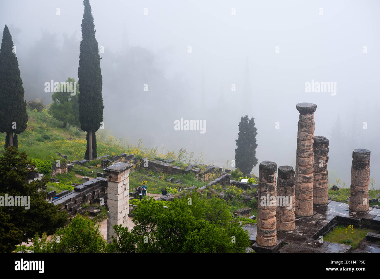 Delphi, Greece. In Greek mythology the site of the Delphic oracle ...