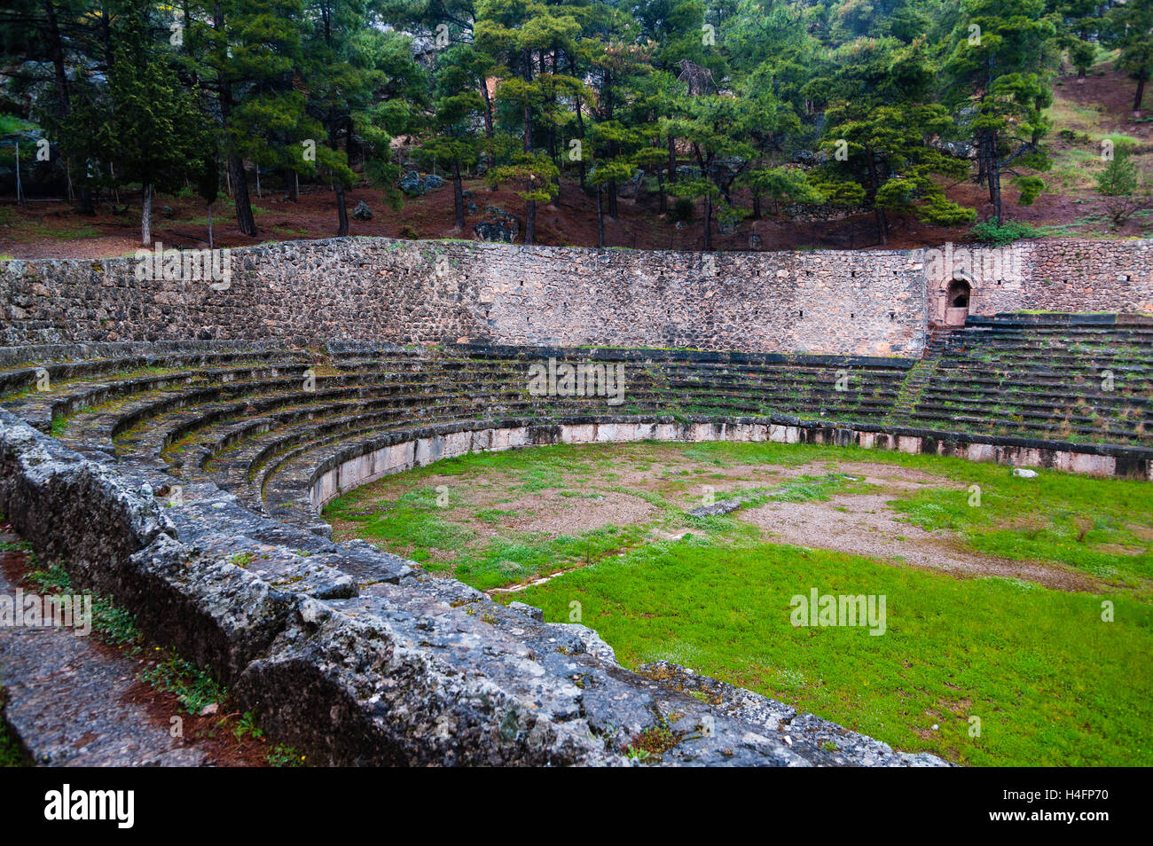 Delphi, Greece. In Greek mythology the site of the Delphic oracle. The ...