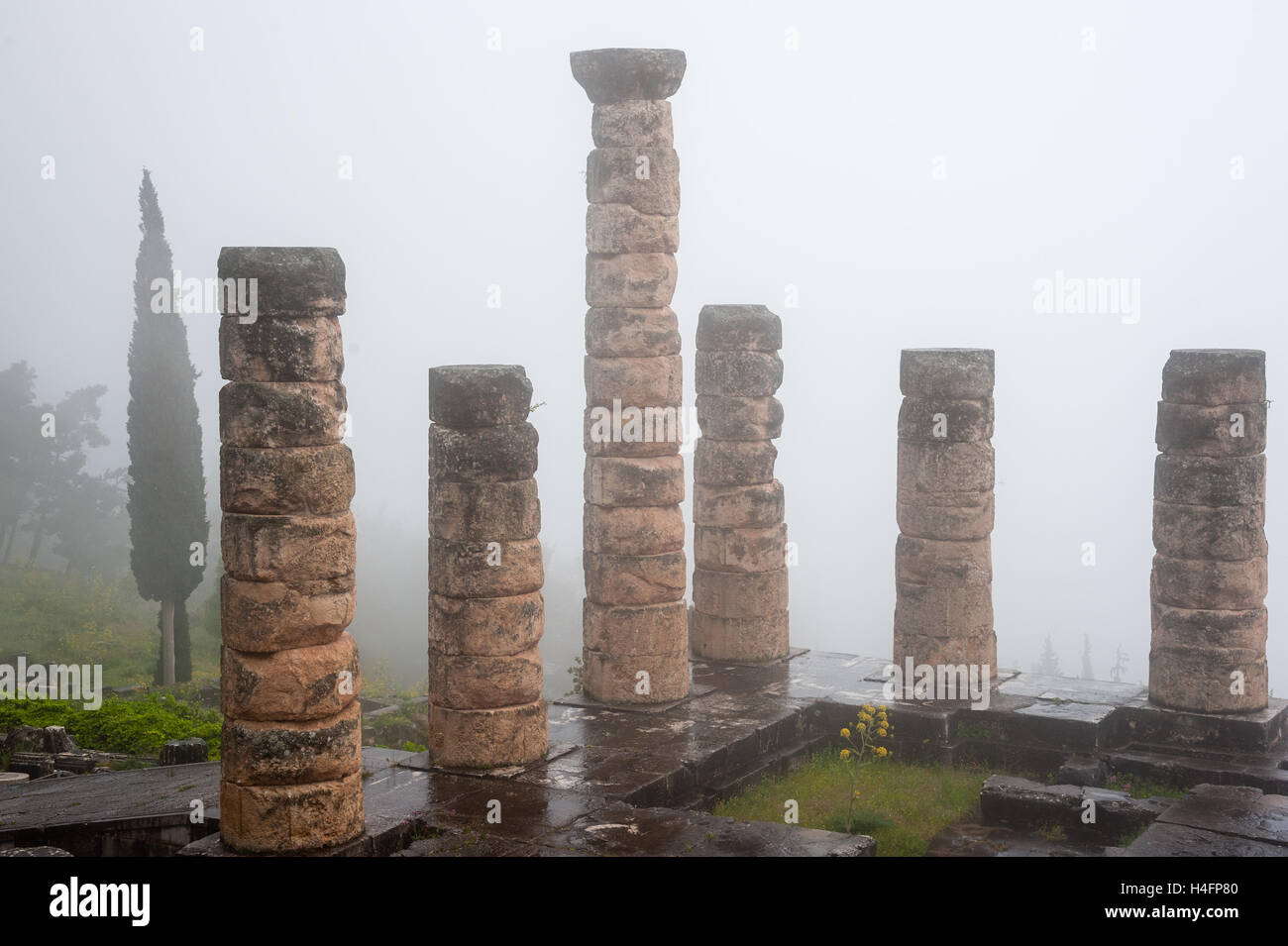 Delphi, Greece. In Greek mythology the site of the Delphic oracle ...