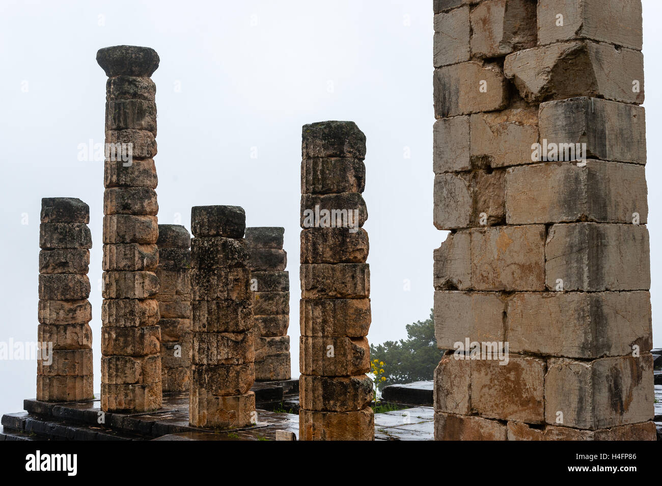 Delphi, Greece. In Greek mythology the site of the Delphic oracle ...