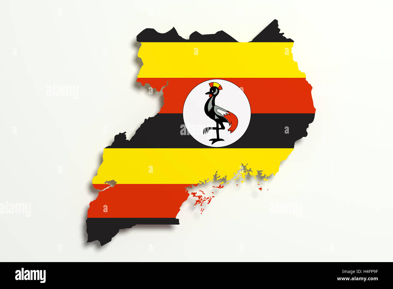 Uganda 3d map hi-res stock photography and images - Alamy