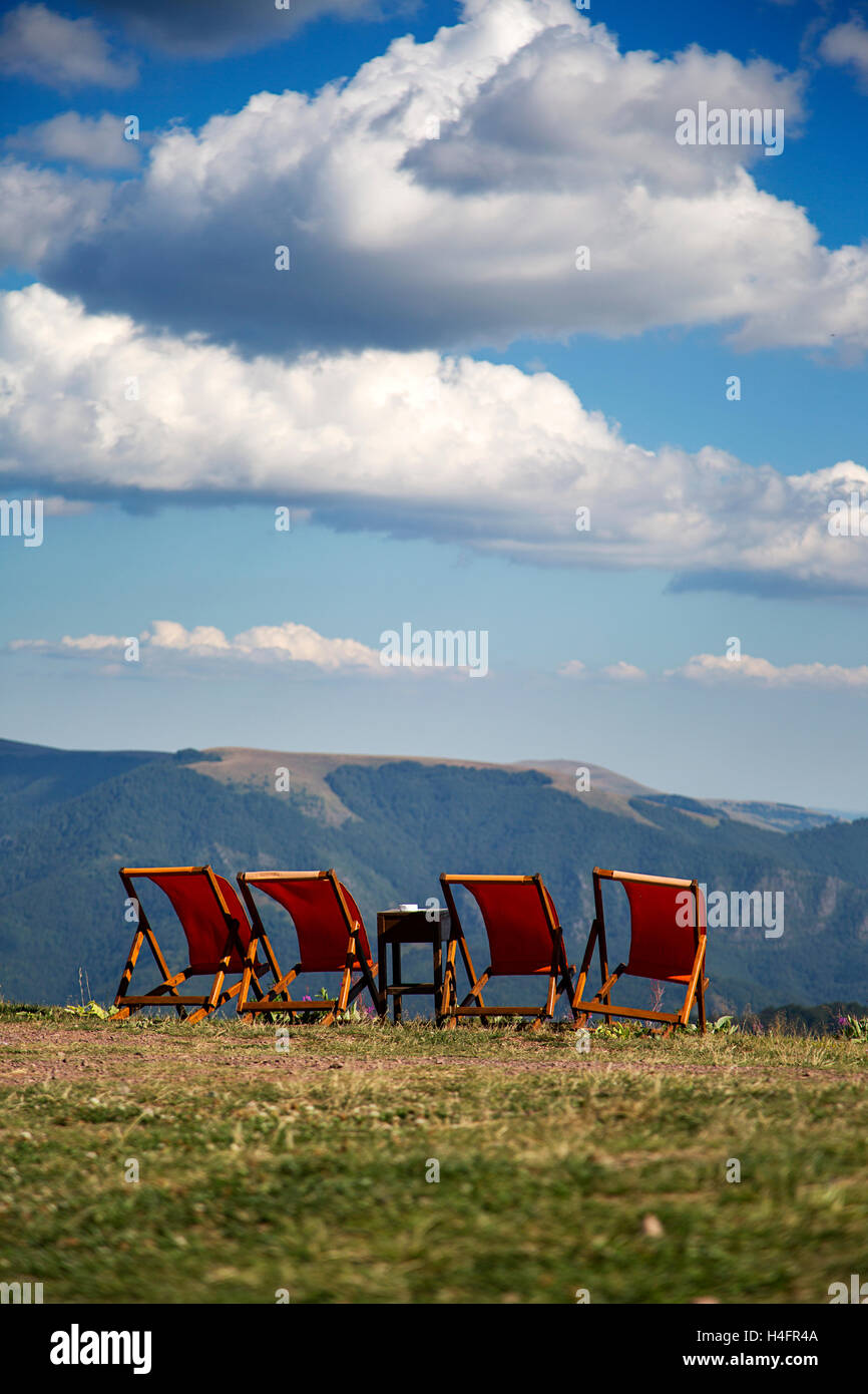 Red Wooden Outdoor Chairs High Resolution Stock Photography and Images ...