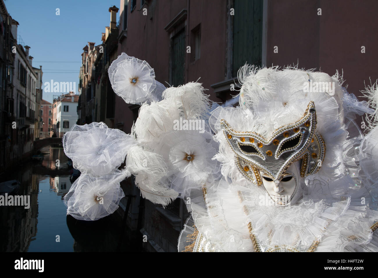 The white angel mask, Venice, Italy Stock Photo - Alamy