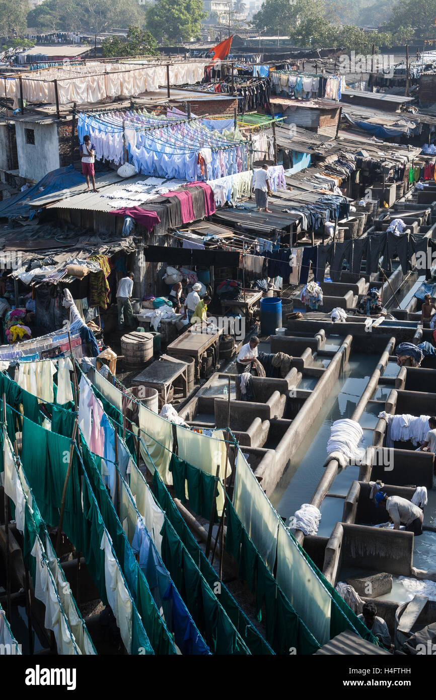 Washing wash day hand washing laundry and hanging clothes at Dhobi Ghat ...
