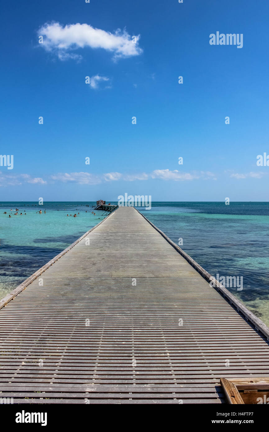 Wooden pier Key West Stock Photo - Alamy