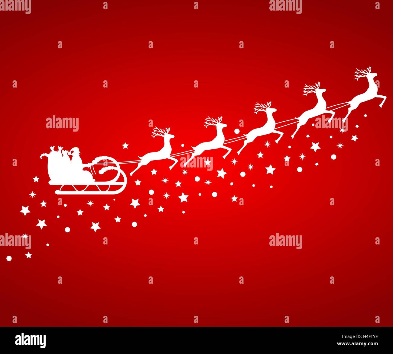 Santa claus rides reindeer Stock Vector Images - Alamy