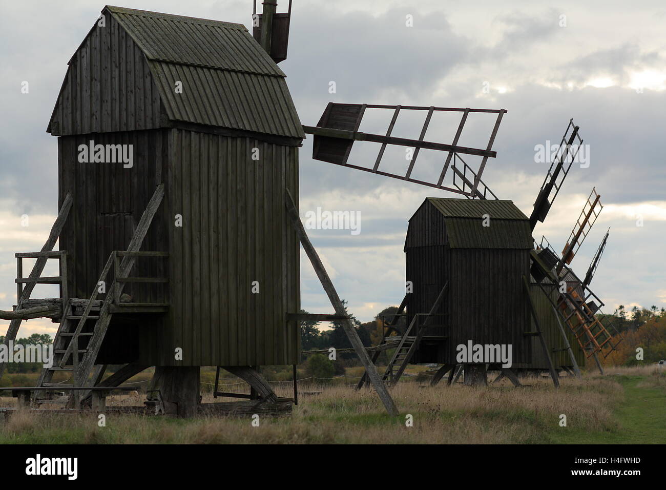 Windmills island oland hi-res stock photography and images - Alamy