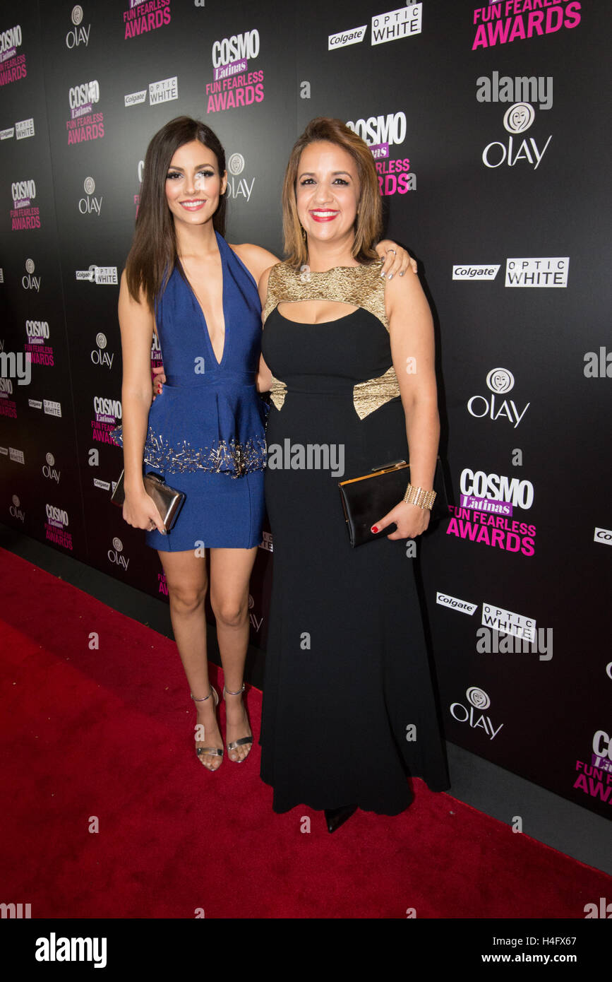 Victoria Justice and Michelle Herrera arrives at the Cosmo Fun Fearless ...