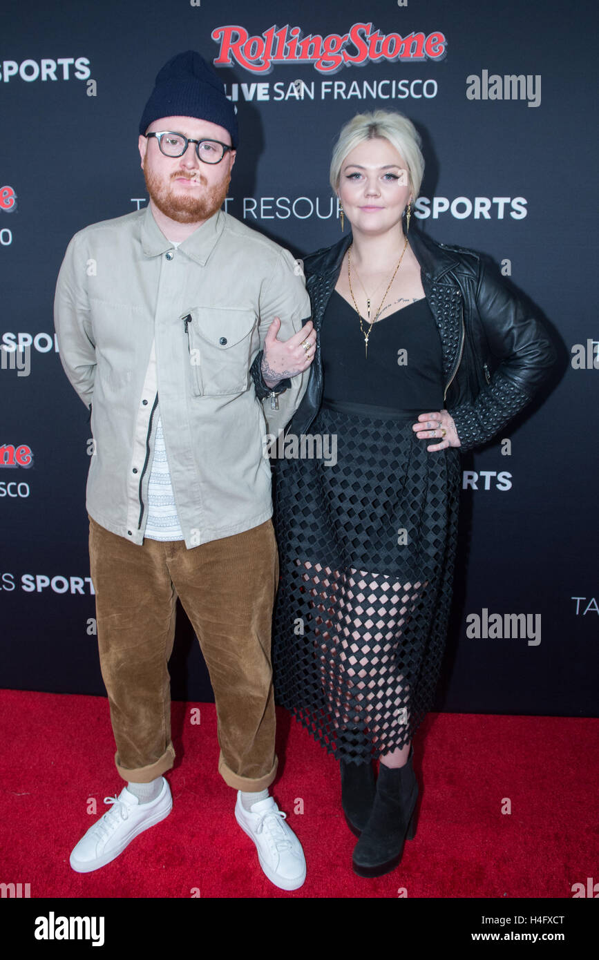Elle King and her fiance walk the red carpet at the Rolling Stone party ...