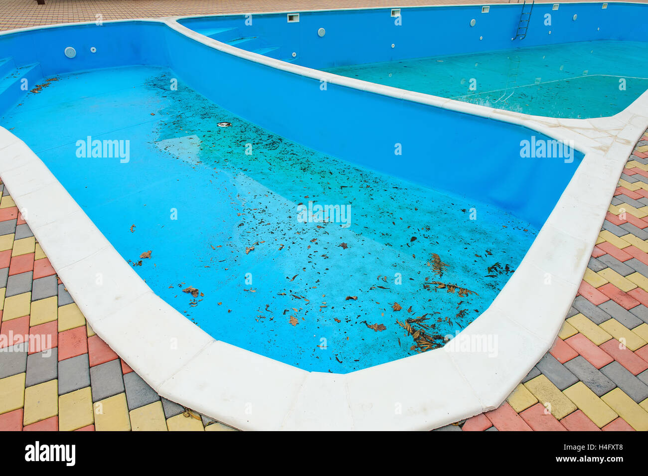 Dirty pool at the hotel outdoor in the autumn Stock Photo - Alamy