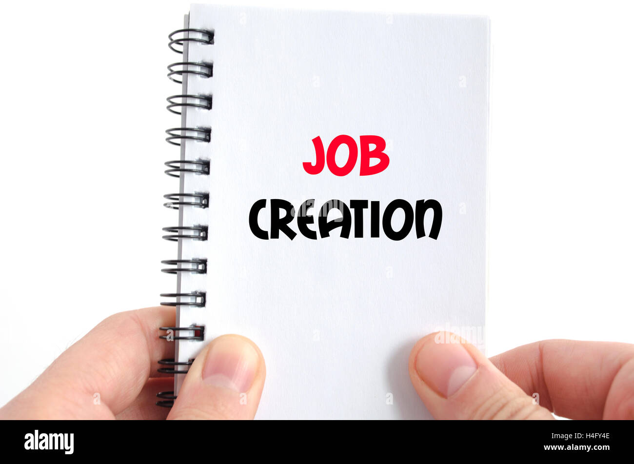 Job creation text concept isolated over white background Stock Photo ...