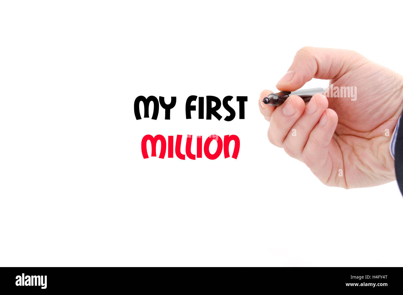 My first million text concept isolated over white background Stock ...