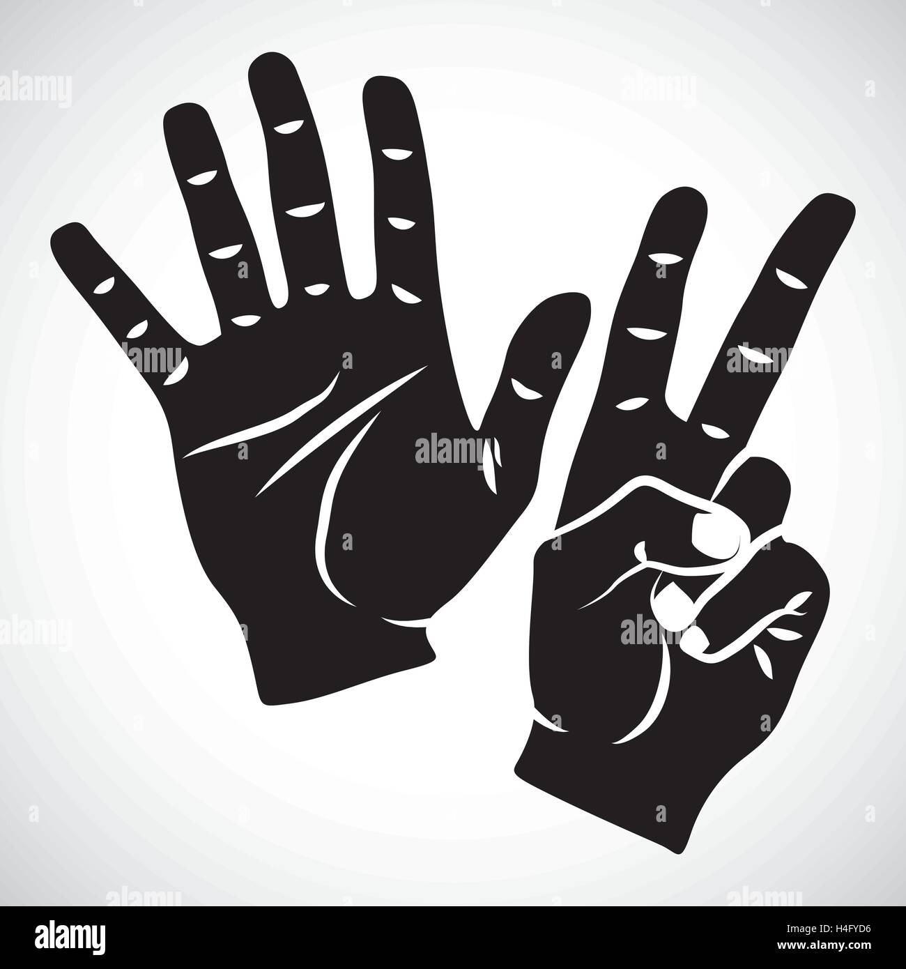 Hand pictogram hi-res stock photography and images - Alamy