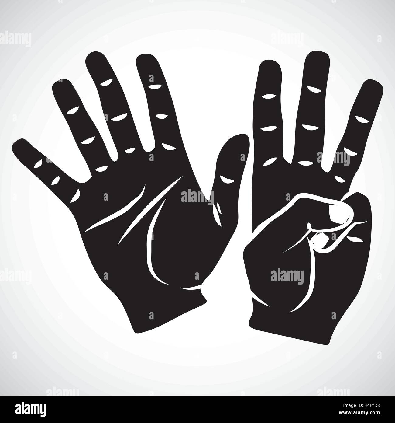 Icon Set Hand for the creative use in graphic design Stock Vector Image ...