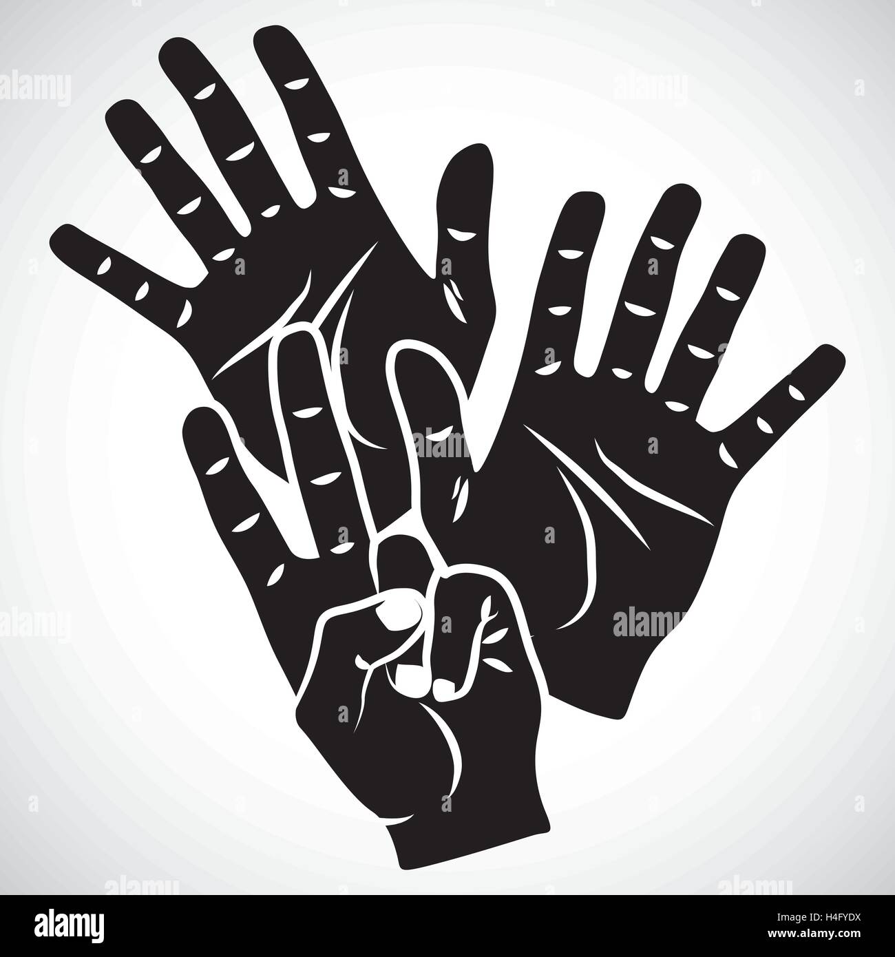Icon Set Hand for the creative use in graphic design Stock Vector Image ...