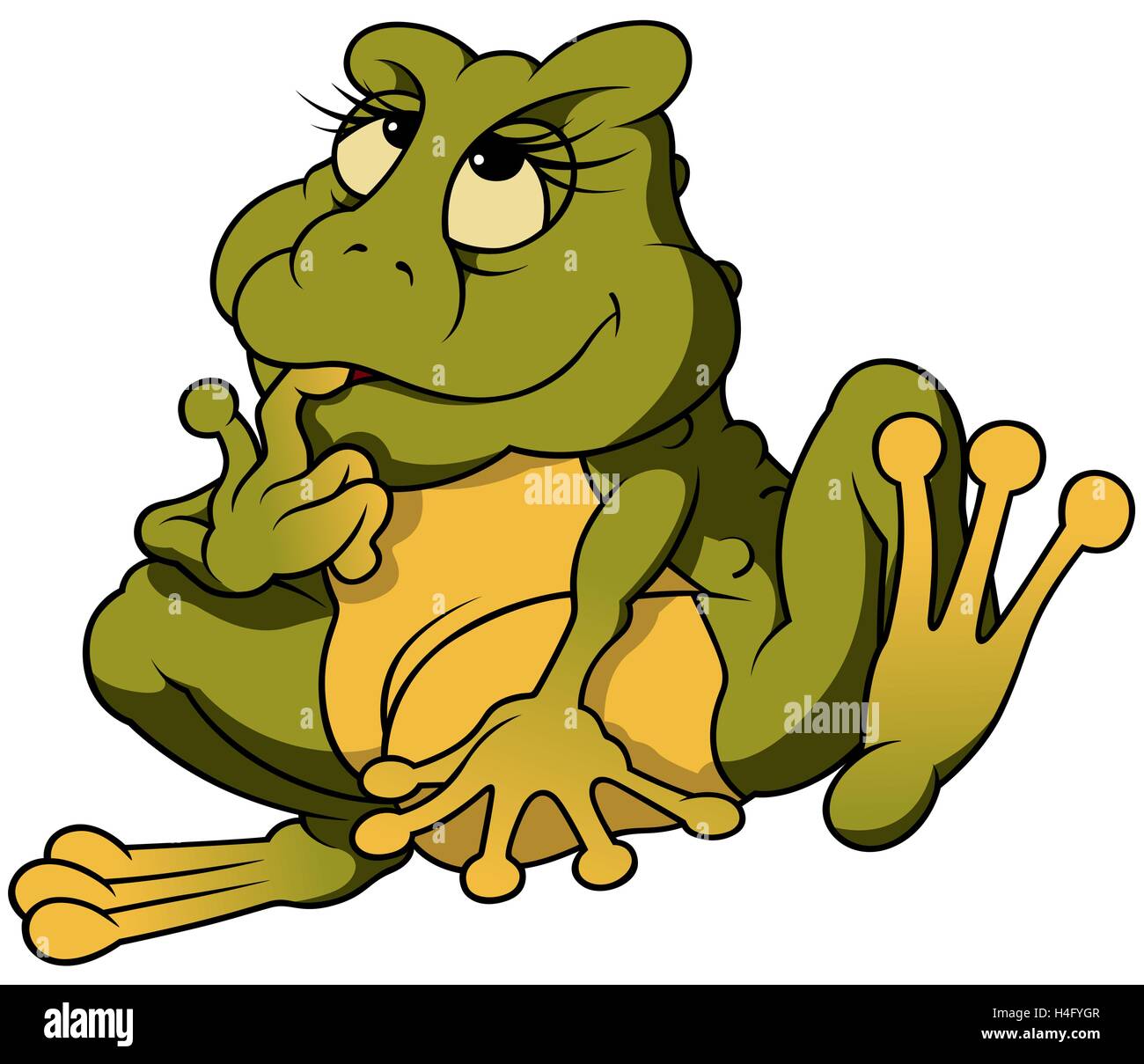 Thinking frog Stock Vector Images - Alamy
