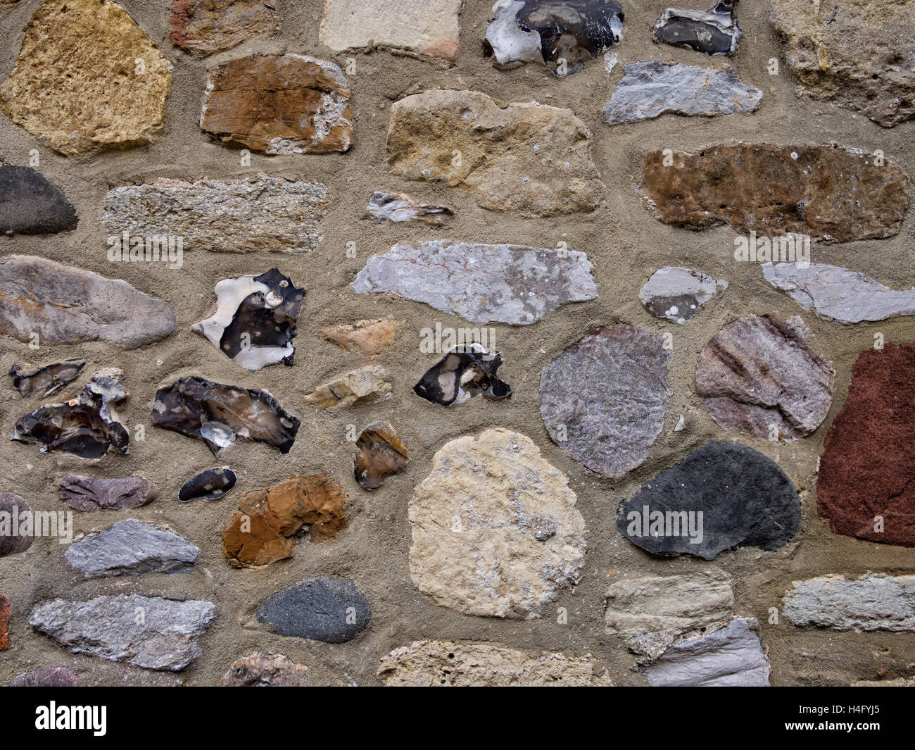 Stone and flint wall texture hi-res stock photography and images - Alamy