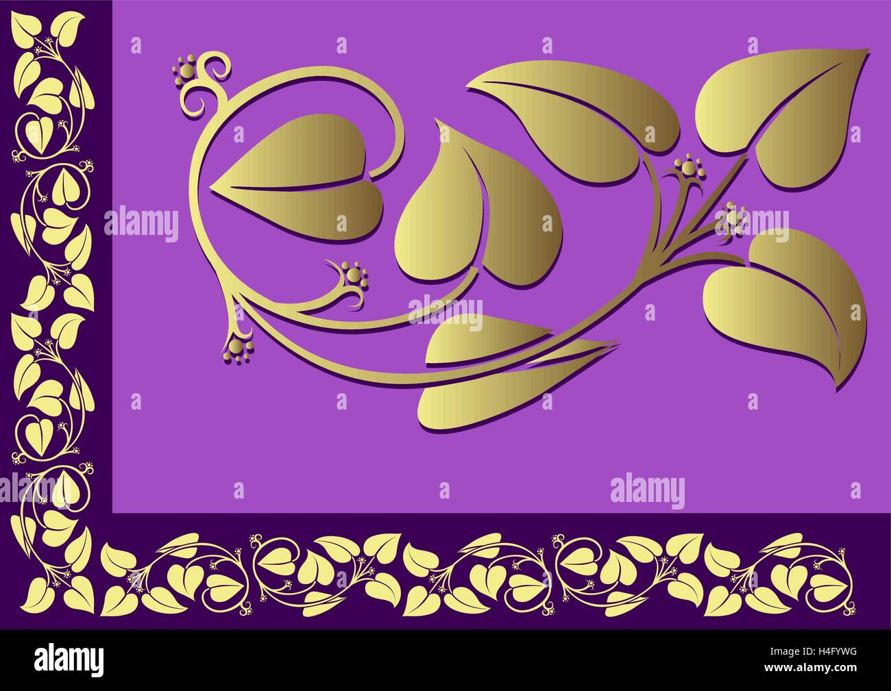 Scroll floral border hi-res stock photography and images - Alamy