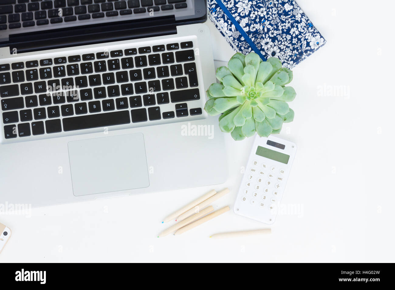 Offise desktop scene Stock Photo - Alamy