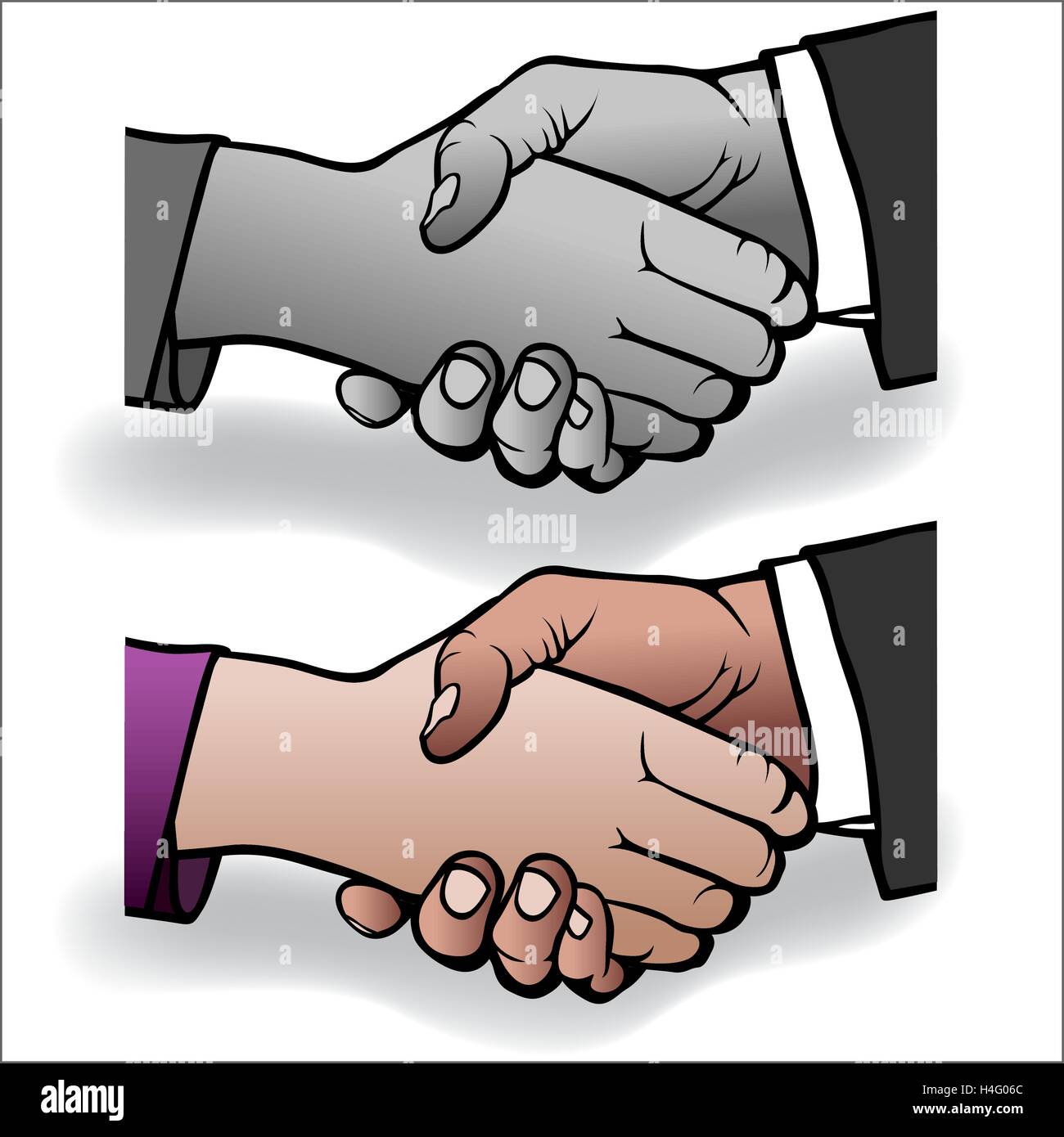 Handshake painting hi-res stock photography and images - Alamy