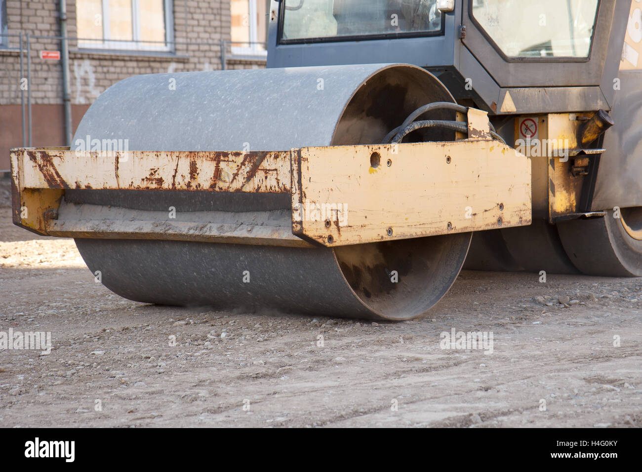 Road roller vibration paving hi-res stock photography and images - Alamy
