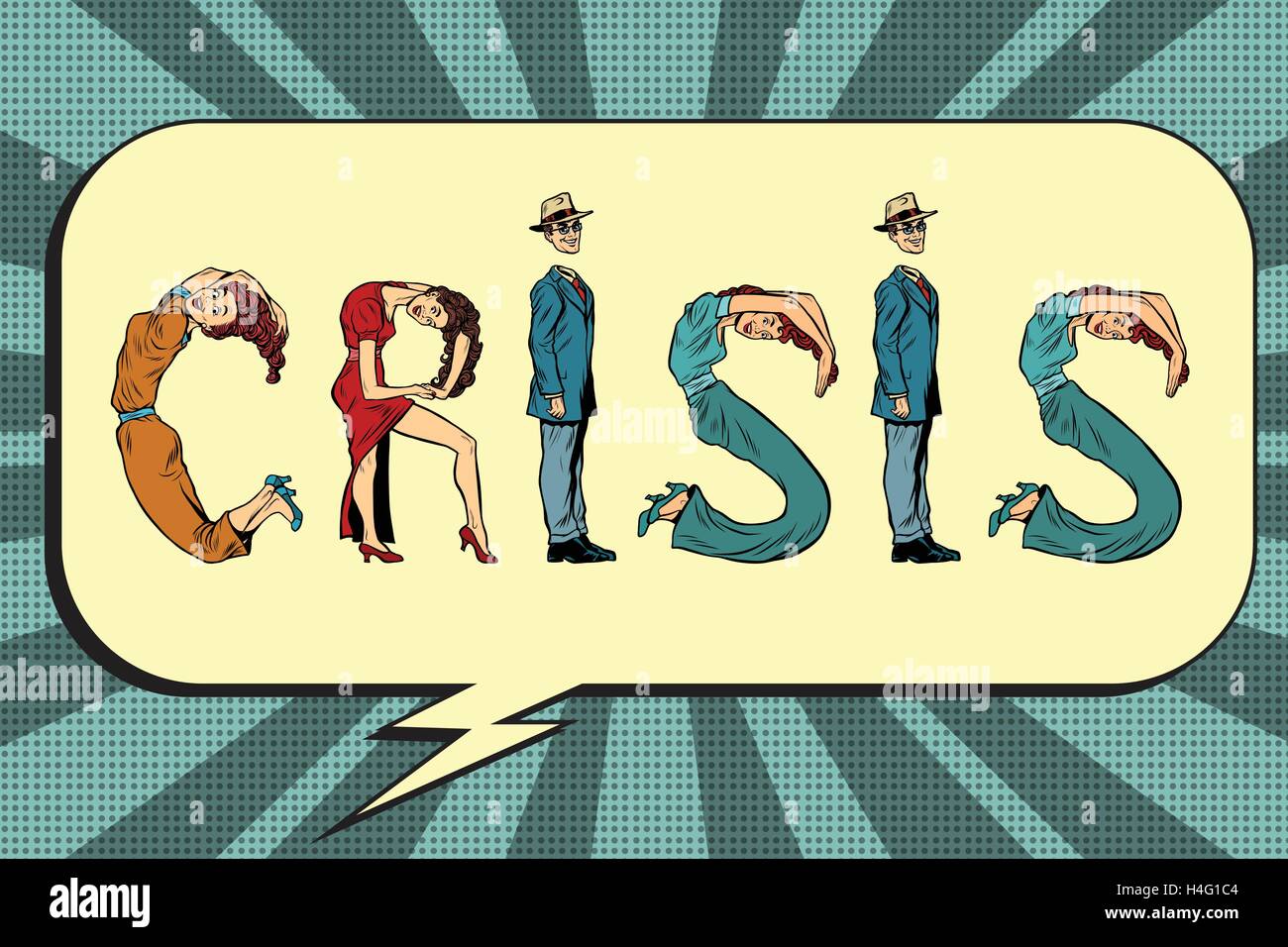 Crisis, letters business people Stock Vector Image & Art - Alamy