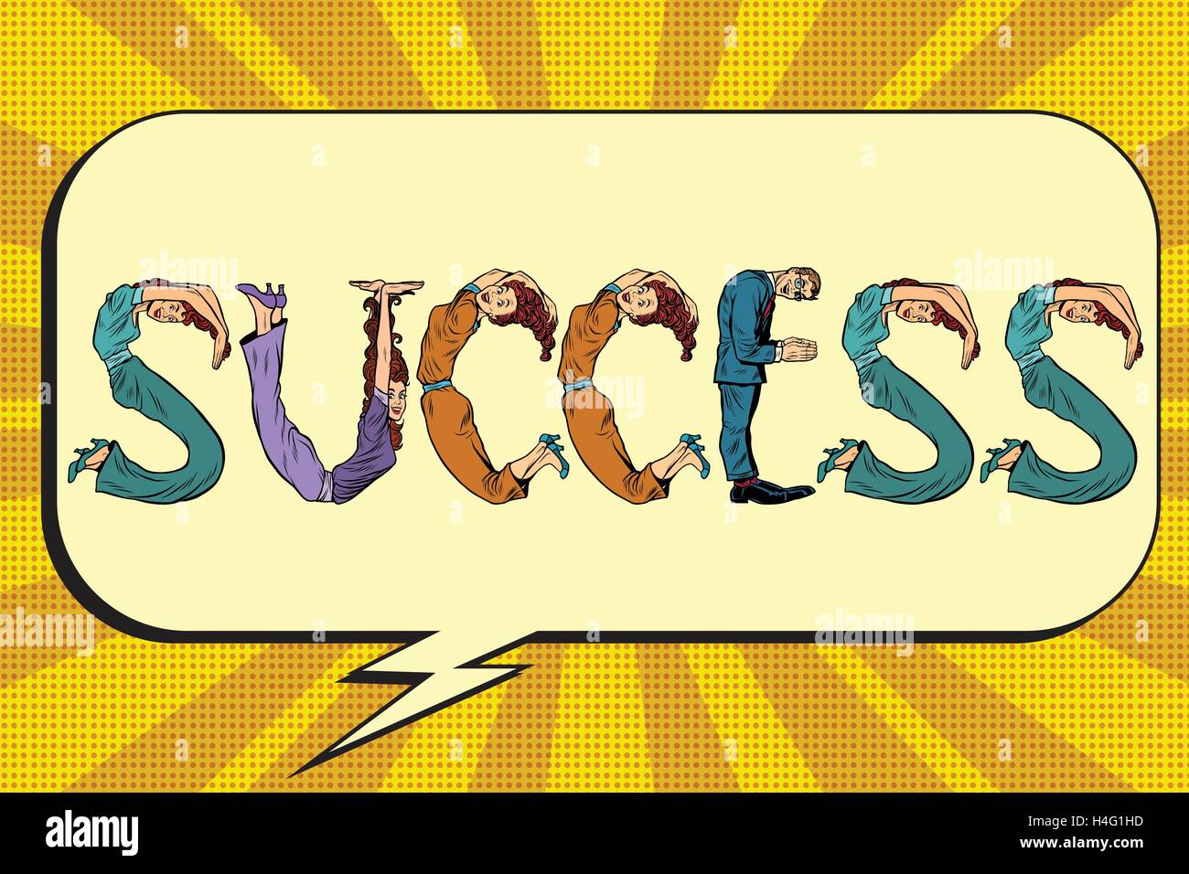 Success, letters business people Stock Vector Image & Art - Alamy