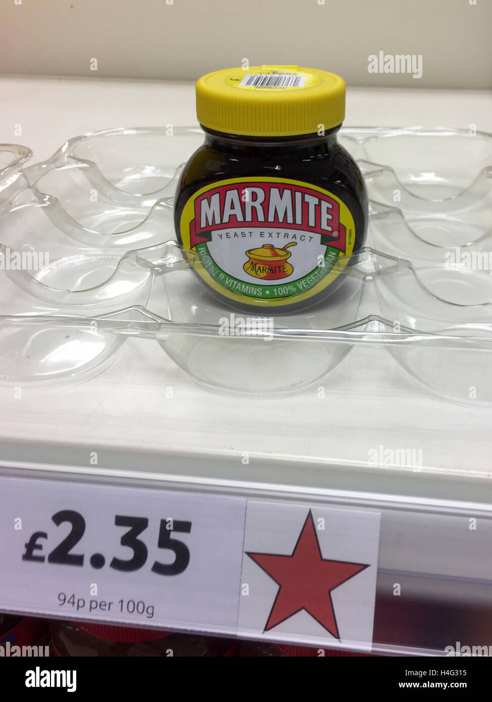The last jar of Marmite on sale at Tesco in Cambridge after a dispute ...
