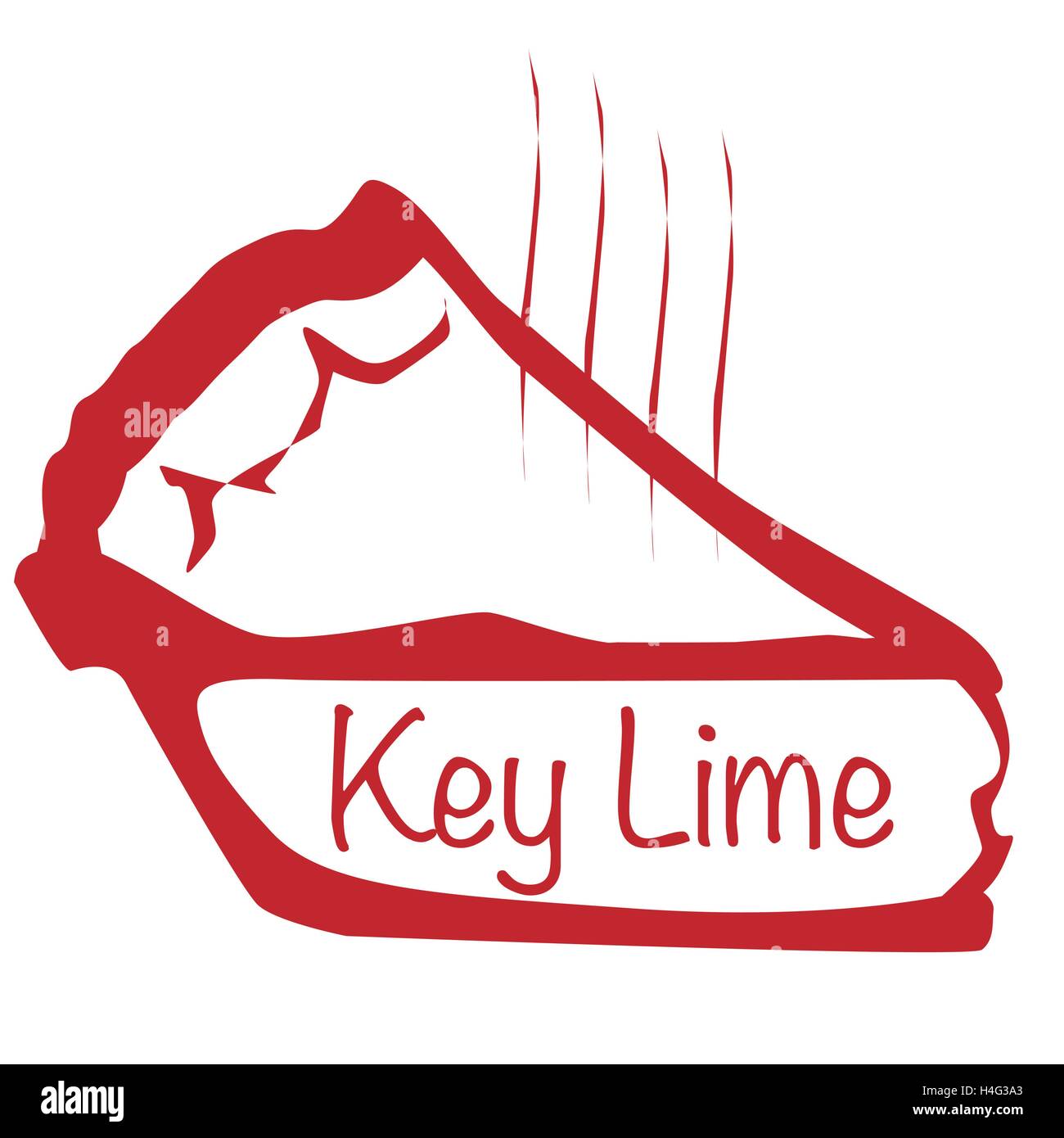 Slice of key lime pie Stock Vector Images - Alamy