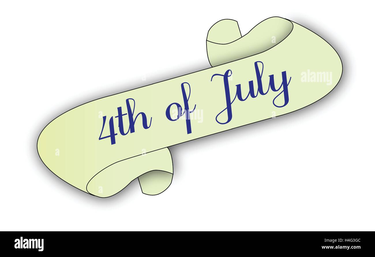 A 4th of July scroll isolated on white Stock Vector Image & Art - Alamy