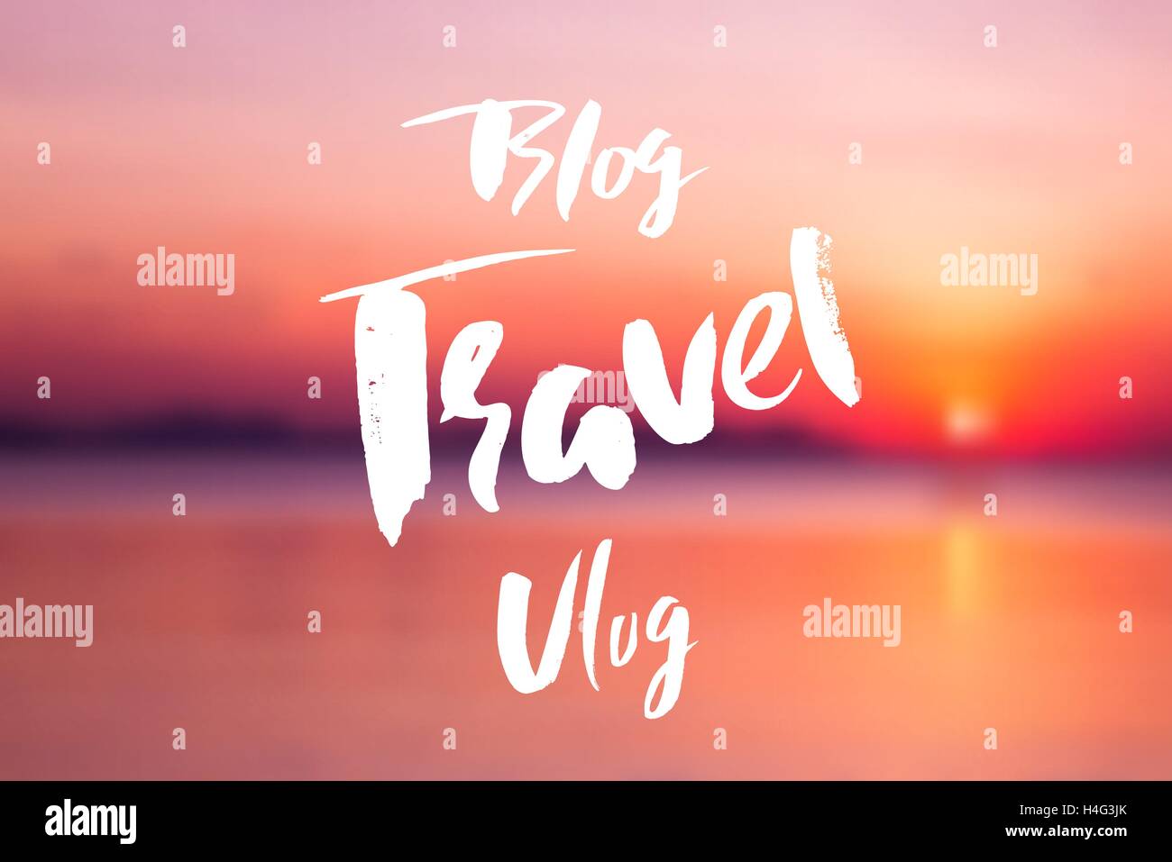 Vector handwritten typography. Travel blog lettering. For outdoors ...