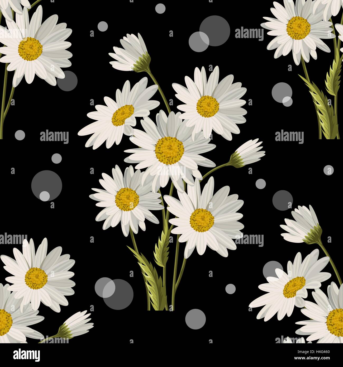 Seamless pattern with daisy flowers Stock Vector Image & Art - Alamy