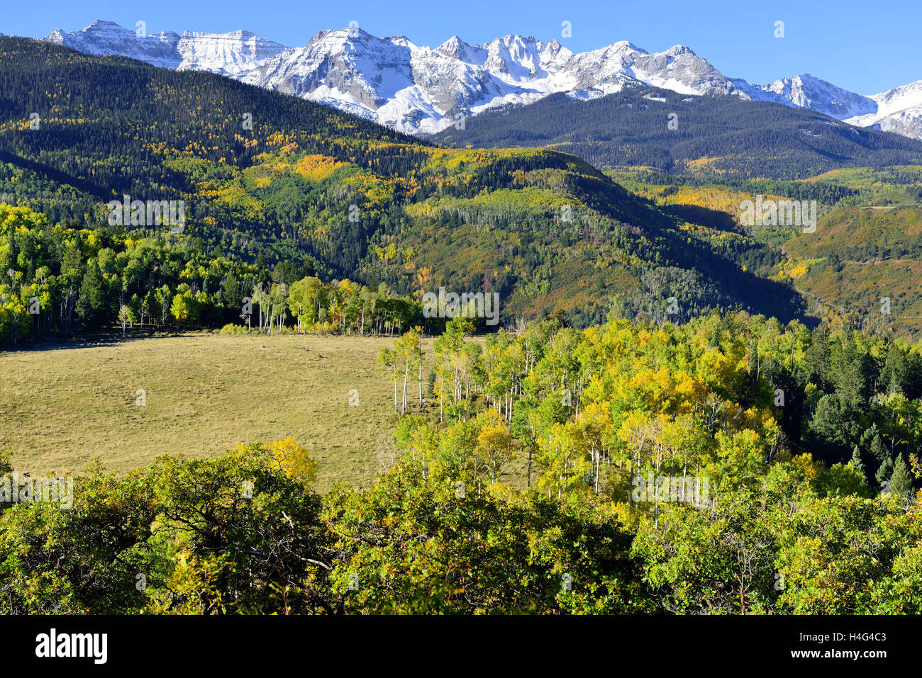Alpine scenery of Colorado during foliage season Stock Photo - Alamy