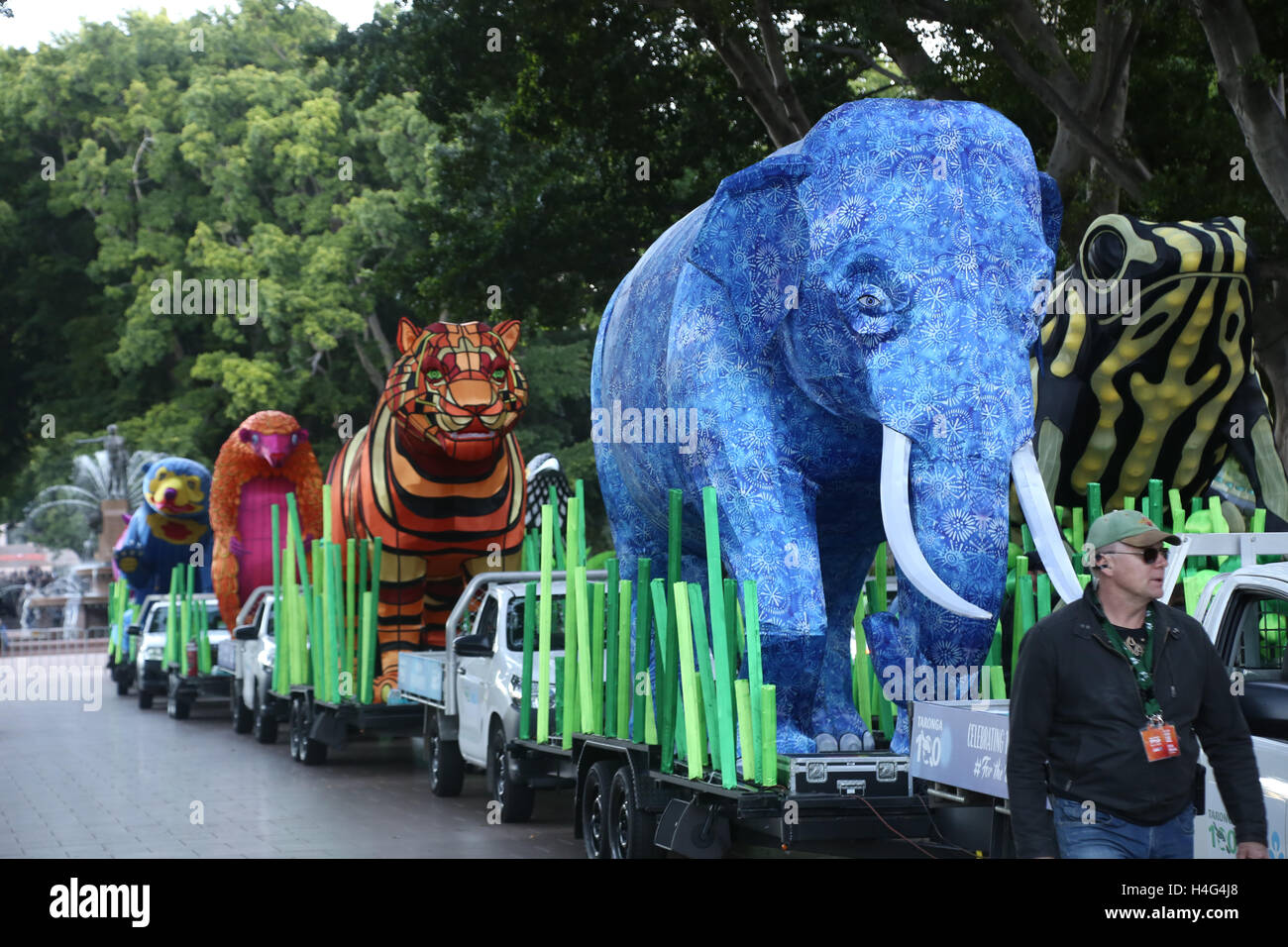 Sydney, Australia. 15 October 2016. Ten large animal sculpturs could be ...