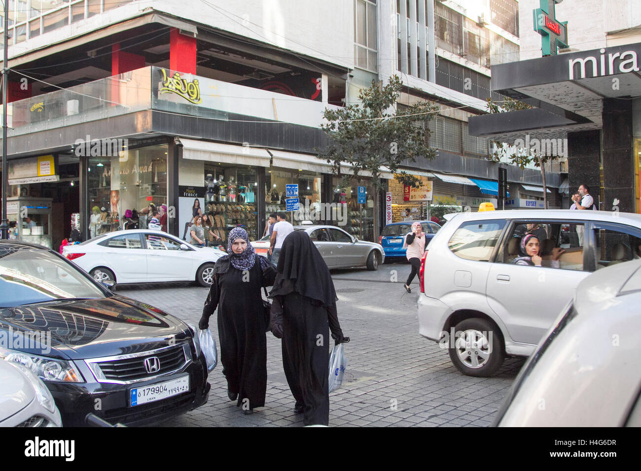 Beirut, Lebanon. 15th October 2016. Beirut Hamra Street once renowned ...