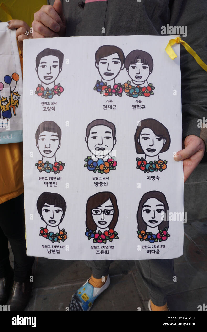 Victims of sewol ferry hi-res stock photography and images - Alamy