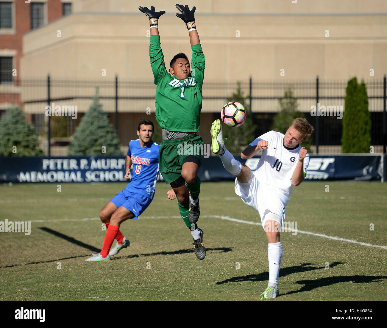 Williamsburg, VA, USA. 15th Oct, 2016. 20161015 - DePaul goalkeeper ...