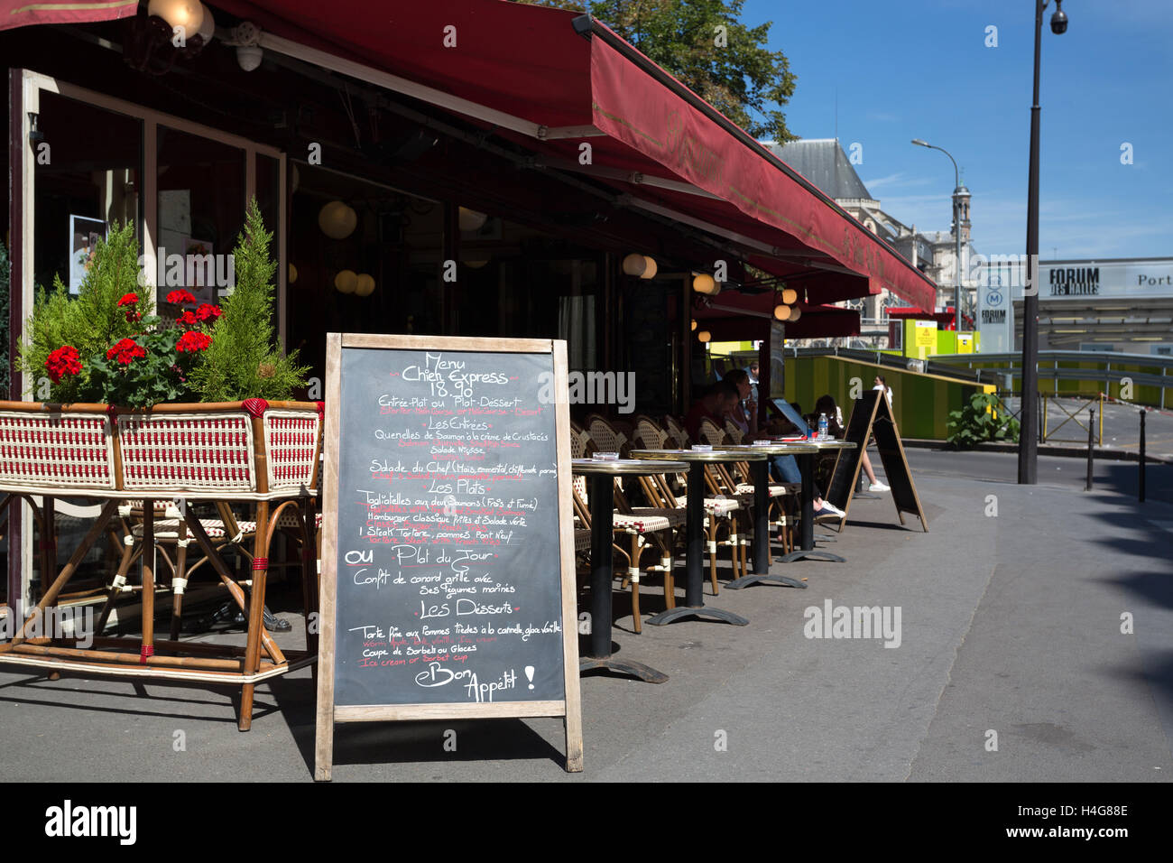 Paris, France : August 13, 2016 - Menu board outside a french ...