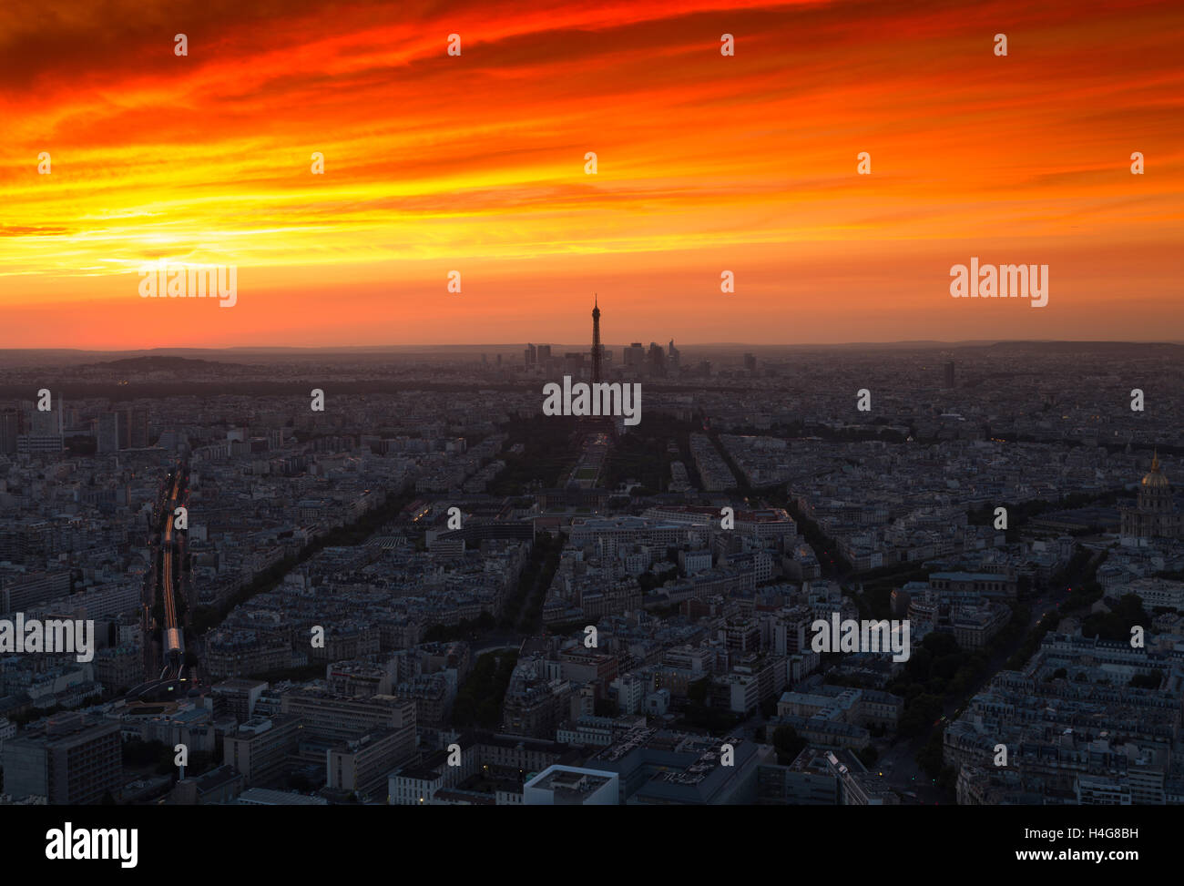 Beautiful sunset in the summer of 2016 - Paris, France Stock Photo - Alamy